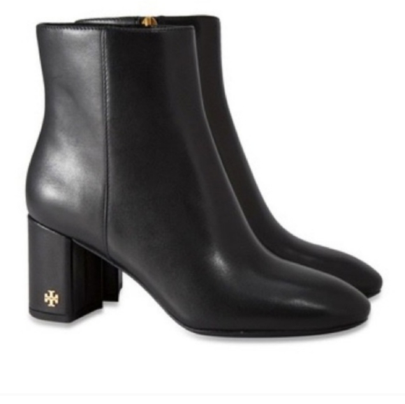 Tory Burch | Shoes | Auth Tory Burch Brooke 7mm Leather Booties Black ...